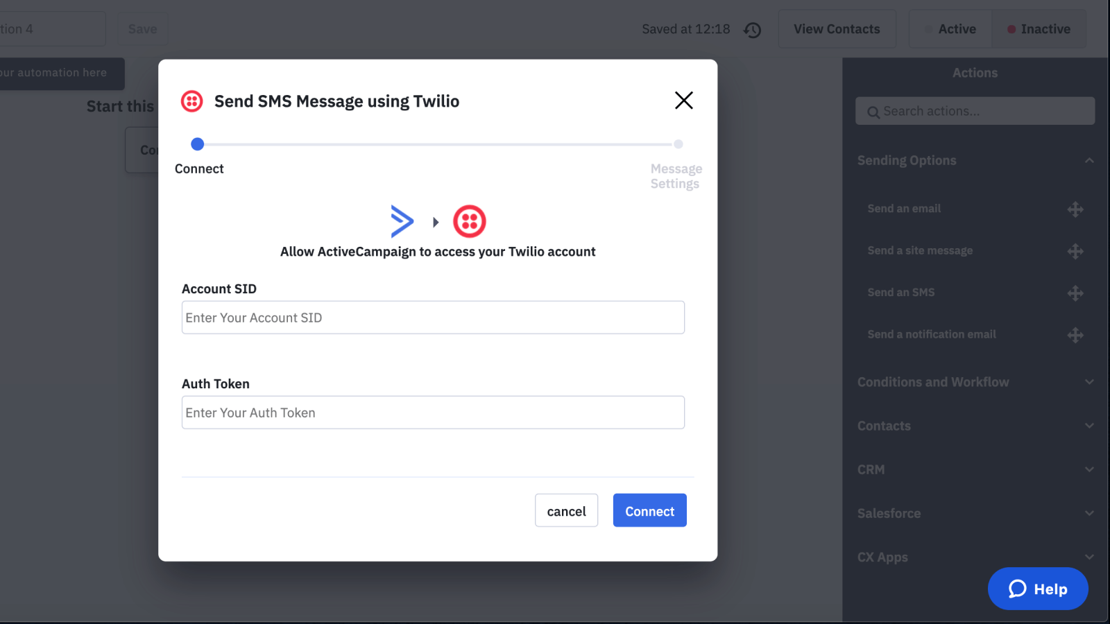 Twilio SMS Integration & App | ActiveCampaign